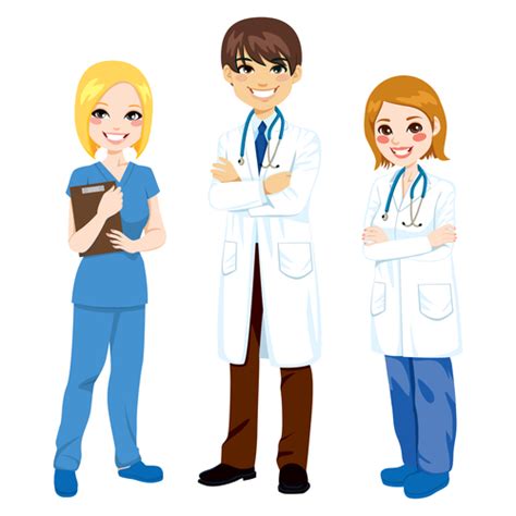 Doctor And Nurse Cartoon Character Vector Free Download