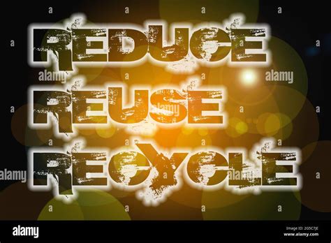 Reduce Reuse Recycle Concept Text On Background Stock Photo Alamy