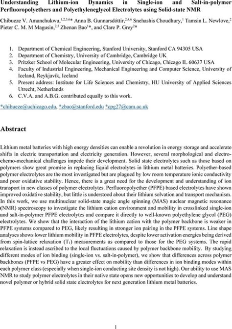 Understanding Lithium Ion Dynamics In Single Ion And Salt In Polymer