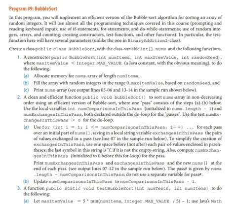 Solved Rogram 9 Bubblesort N This Program You Will