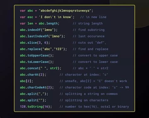 Javascript Strings Cheatsheet Dev Insiderr