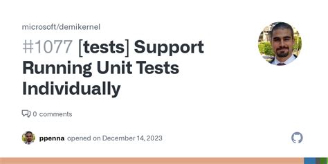 Tests Support Running Unit Tests Individually · Issue 1077