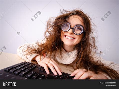 Computer Girl Nerd