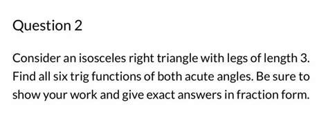 solved here is a right triangle find each of the six trig
