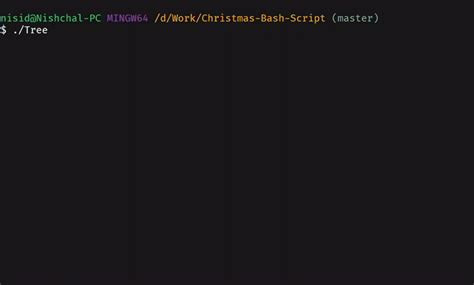 christmas bash script just a christmas tree