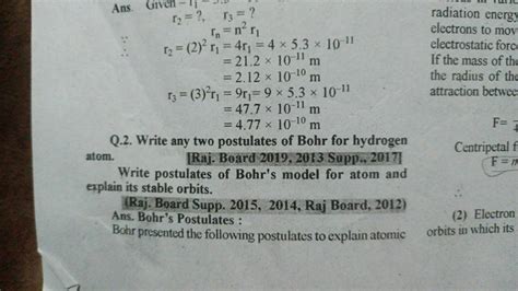 Ans Given −r1 R3 Radiation Energy R2 R2 ∵rn ∴r2 22r1 R3 32r