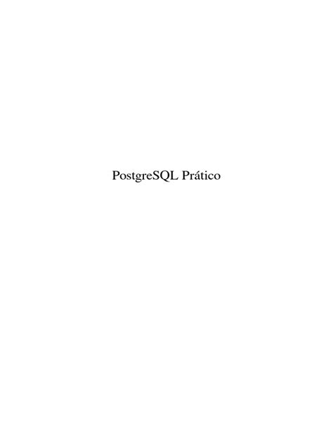 postgresql prático pdf sql postgre sql