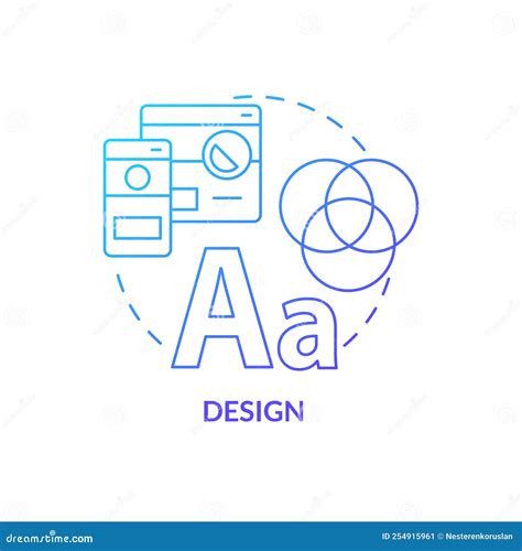 Design Blue Gradient Concept Icon Stock Vector Illustration Of Colour Marketing 254915961