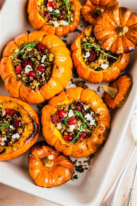 Vegan Stuffed Pumpkins With Quinoa