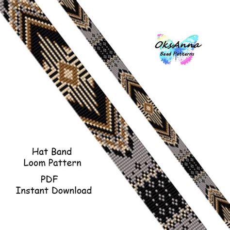 Beaded Hat Band Native Pattern Etsy