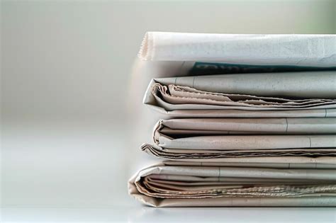 Premium Photo Stack Of Articles In Blur Effect