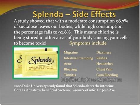 Side Effects Of Splenda Splenda Body Cells Sucralose