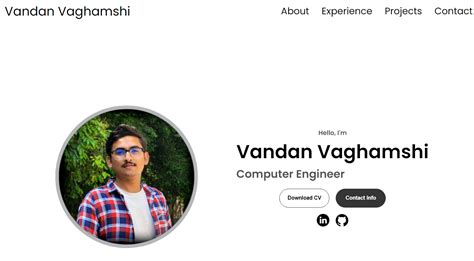 Vandan Vaghamshi Portfolio