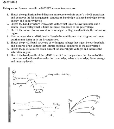 This Question Focuses On A Silicon MOSFET At Room Chegg
