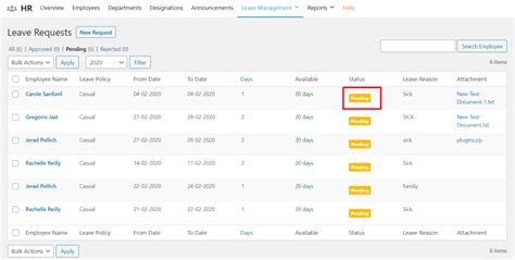 Creating Leave Requests