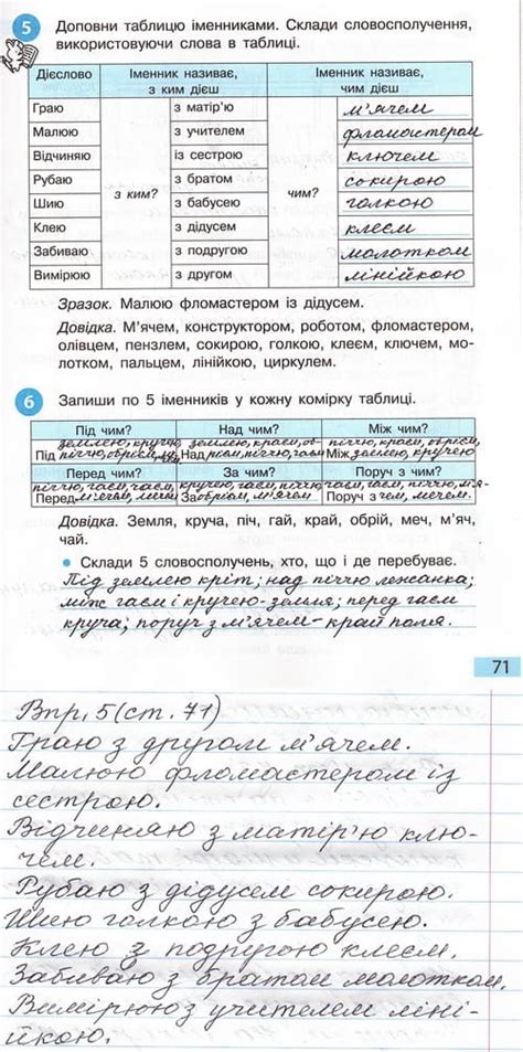 Сторінка 71 частина 1 гдз 4 клас робочий зошит українська мова Большакова Хворостяний