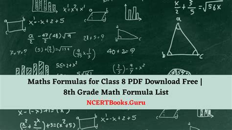 Maths Formulas For Class Chapterwise Th Std Maths Formulas List