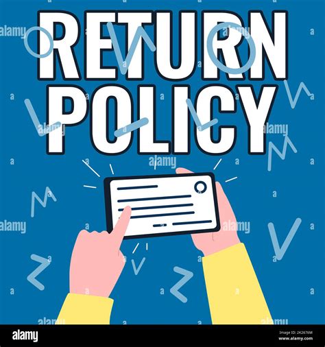 Conceptual Display Return Policy Word For Tax Reimbursement Retail Terms And Conditions On