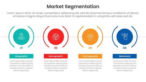 Market Segmentation Framework Analysis Infographic 4 Point Stage Template With Timeline Style