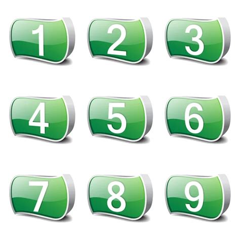 Numbers Counting Icon Set — Stock Vector © Rizwanali3d 75625633