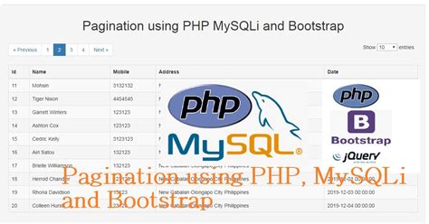 Pagination Using Php Mysqli And Bootstrap Tutorial