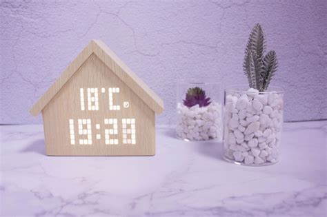 Alarm Wooden Digital Clock With Unique Design For Promotion AC Plus Dot China Trading