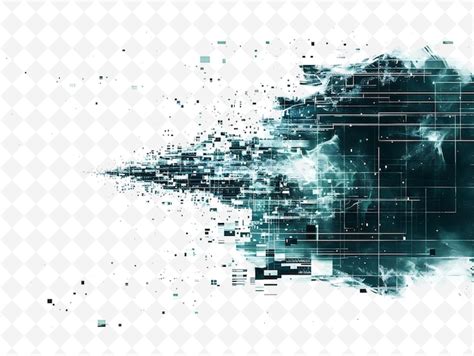 Premium Psd Png Data Stream Corruption With Matrix Like Characters