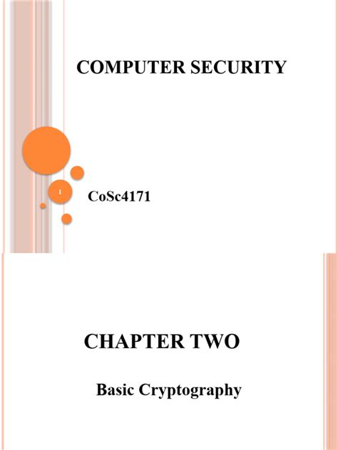 Security Chapter 2 Pdf Public Key Cryptography Cryptography