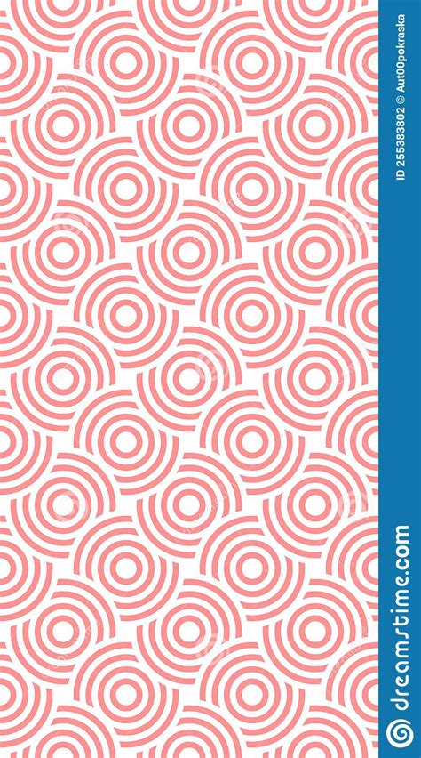 Vector Seamless Pattern With Concentric Circles Geometric Abstract Background Stock Vector