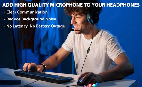 Amazon Com Dungzduz Boom Microphone Cable With Mute Volume Ft Mm Replacement Aux Mic