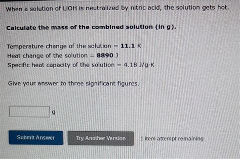 Solved A Neutralization Experiment Using Naoh And Hcl