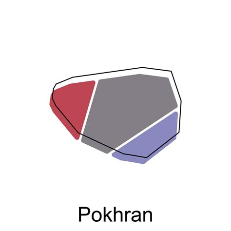 Map Of Pokhran Modern Outline High Detailed Vector Illustration Design Template Suitable For
