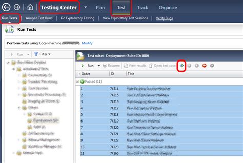 microsoft test manager re running tests in a different sprint stack
