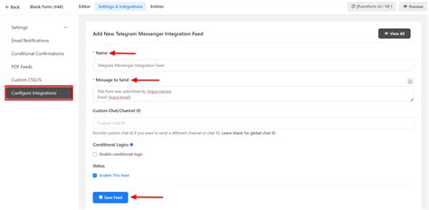 Telegram Messenger Integration With Fluent Forms Wp Manage Ninja