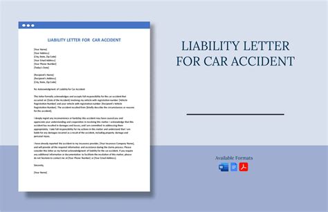 Liability Letter Template