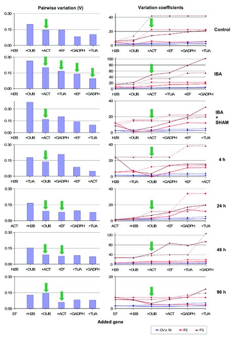 pairwise variation left graphics and descriptive parameters right