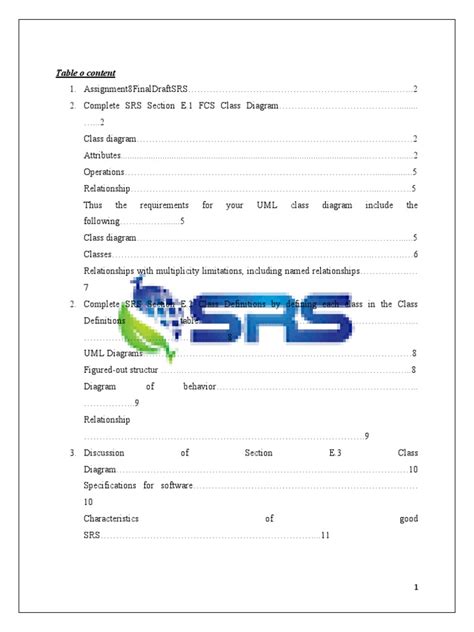Assignment 8 Final Draft Srs Pdf Class Computer Programming