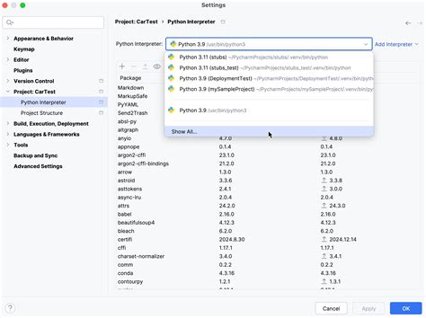 配置 Python 解释器 PyCharm 文档