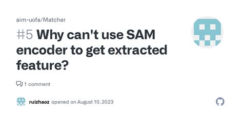Why Cant Use Sam Encoder To Get Extracted Feature · Issue 5 · Aim