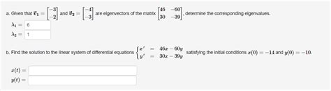 solved a given that vi and v2 are eigenvectors of the