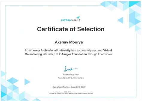 Intership Intern Hired Akshay Mourya