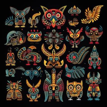 Premium Ai Image The Enigmatic Aztec Animals Majestic Drawings