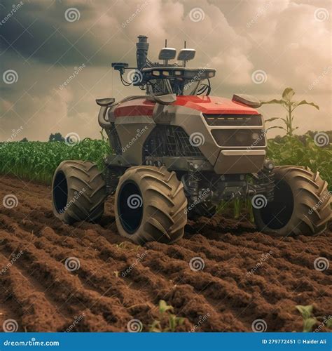 Revolutionizing Agriculture Robotics And Autonomous Vehicles Generative Ai Stock Illustration