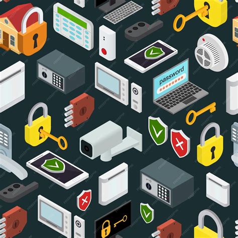 Premium Vector Security Background Pattern On A Black Vector