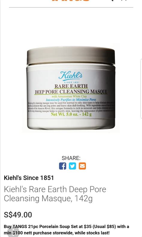 Khiels, Beauty & Personal Care, Face, Face Care on Carousell