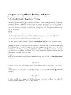 Chapter Hypothesis Testing Solutions Chapter Hypothesis Testing Solutions Pdf PDF PRO