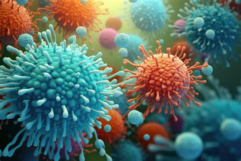 Ai Generated 3d Illustration Of Sars Cov 2 Virus Cells In Infected Organism 3d Rendering