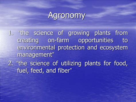 PPT Agronomy PowerPoint Presentation Free Download ID