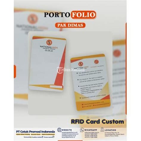 Cetak Access Card RFID Card Kartu RFID Proximity Custom Bahan Polovinyl Chloride White Premium