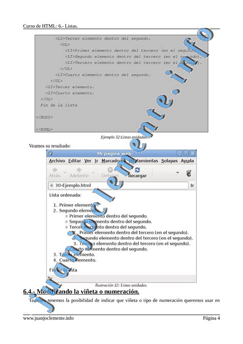 Curso Básico De Html 6 Listas Blog De Juanjo Clemente